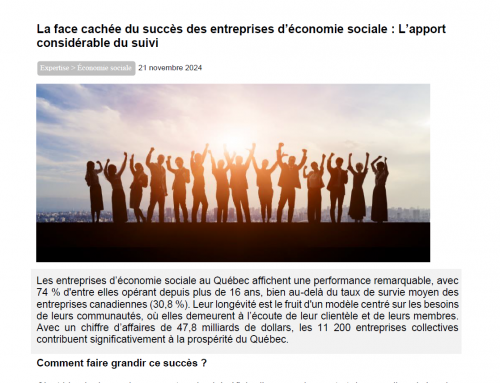 FINANCEMENT POUR LES ENTREPRISES D’ÉCONOMIE SOCIALE